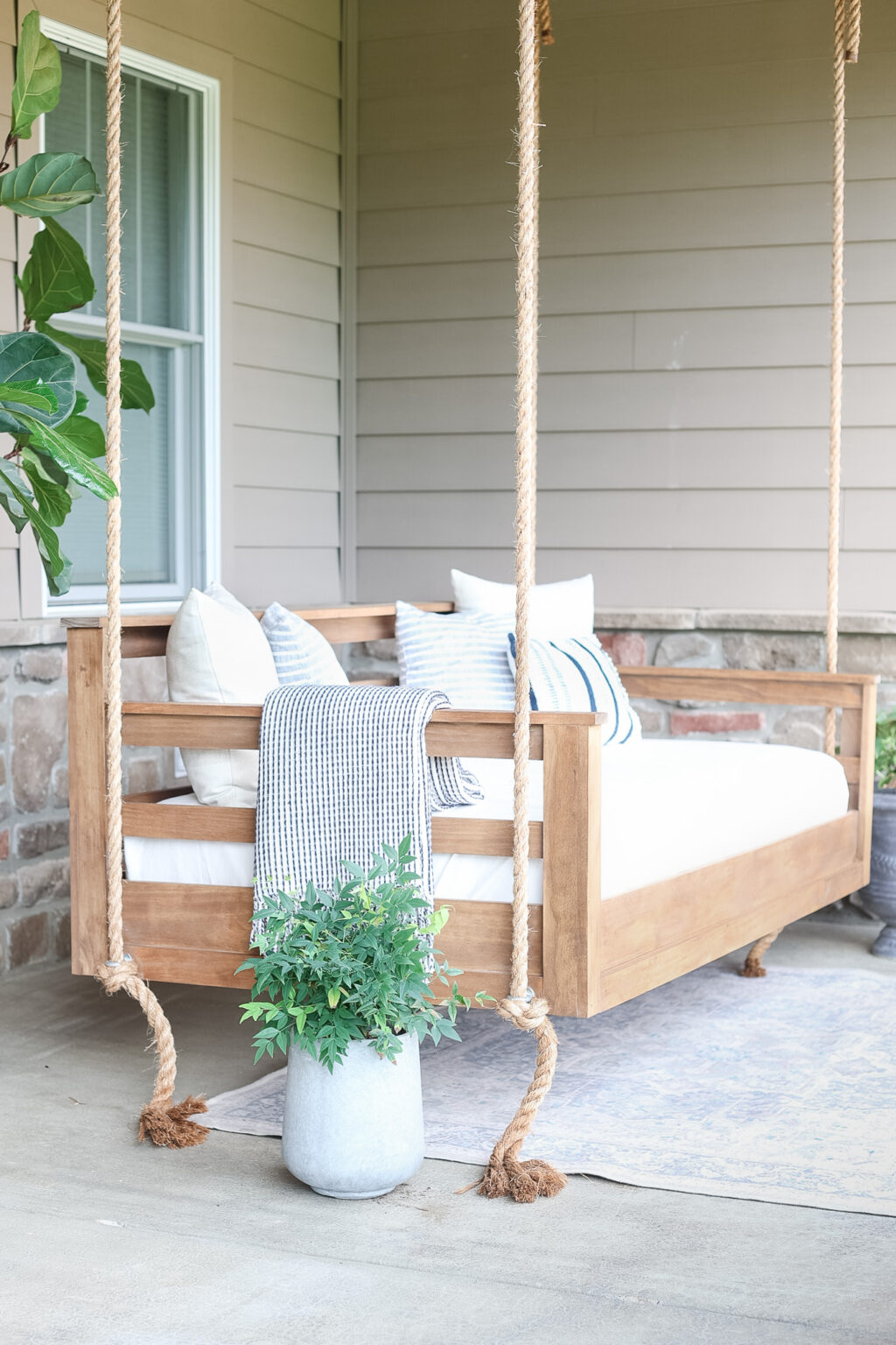 How to Build a Patio Swing Bed | Amelia Lawrence Style