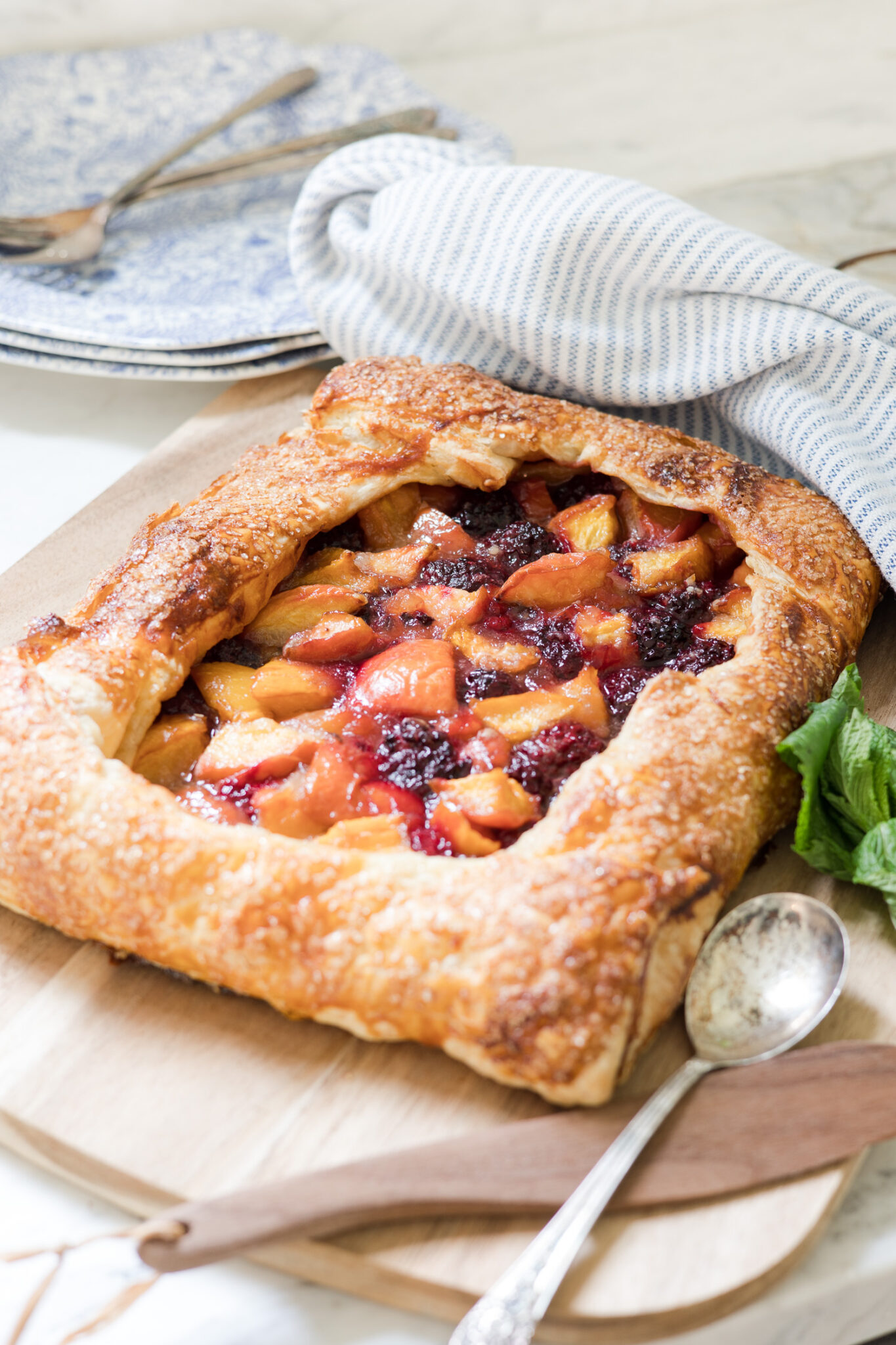 Easy Peach Blackberry Galette | Amelia Lawrence