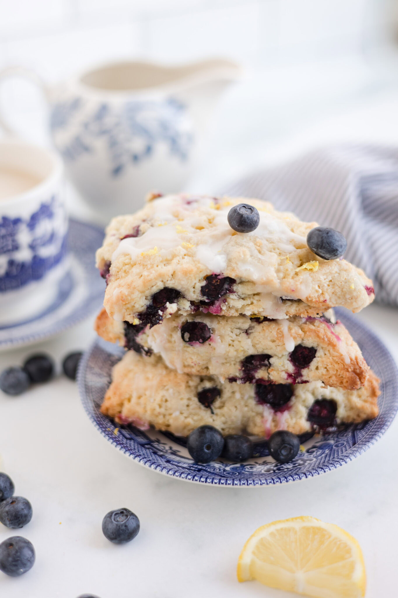 Easy Lemon Blueberry Scones - Amelia Lawrence Style