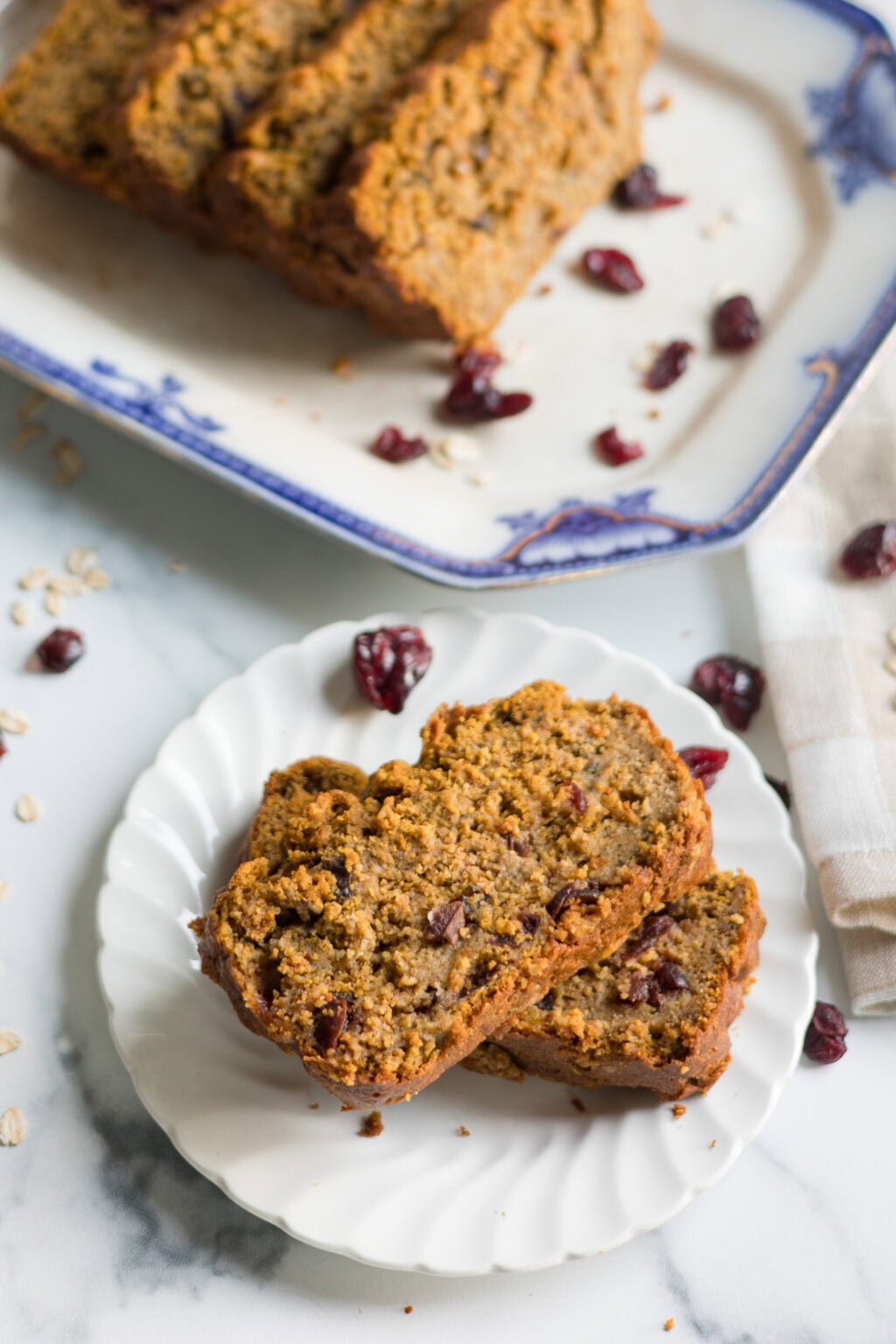 Healthy Pumpkin Cranberry Banana Bread - Amelia Lawrence