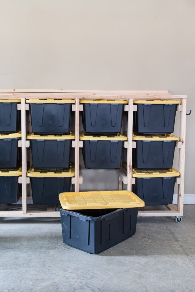 DIY Storage Rack & Bins | Amelia Lawrence